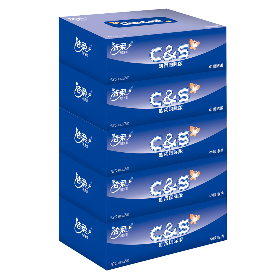 Tissue-#JH010-05 Face Clean & Soft tissue-5 Boxes/Pack 10 Packs/Case ...